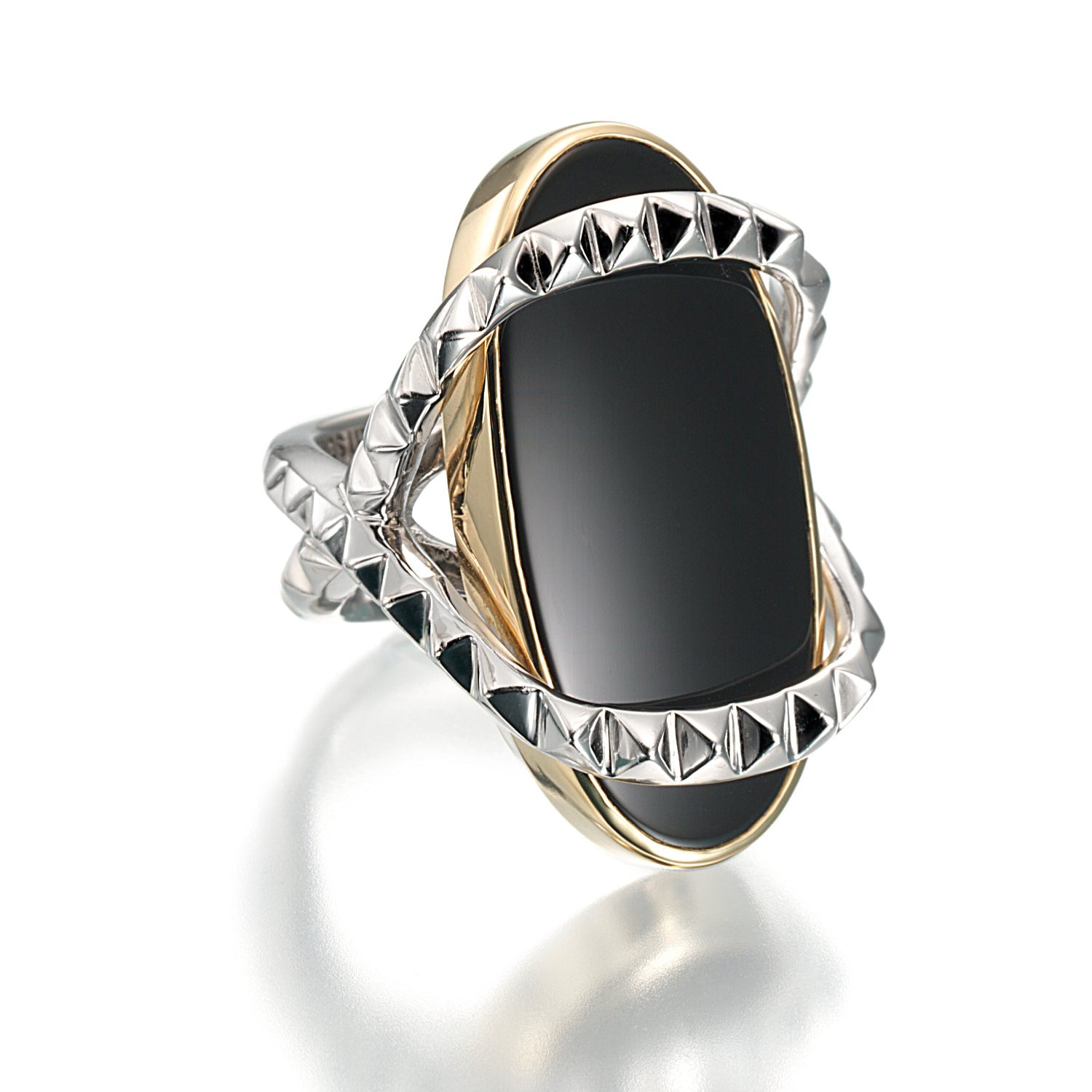 Karma Ring w/ Black Onyx Cabochon